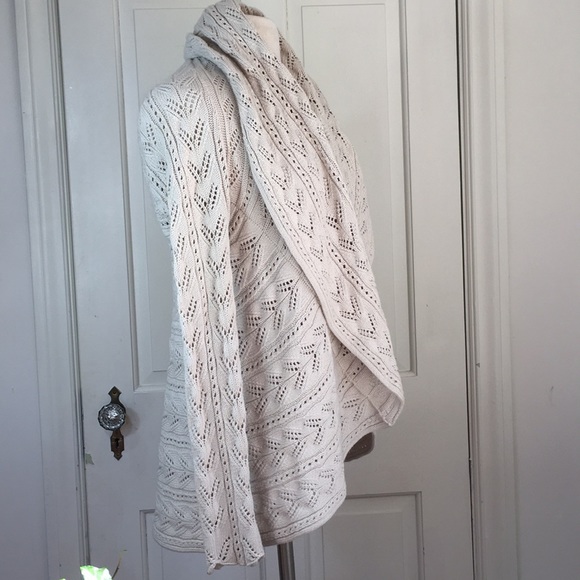 CAbi | Sweaters | Cabi Shaw Collar Cotton Scalloped Knit Cardigan ...